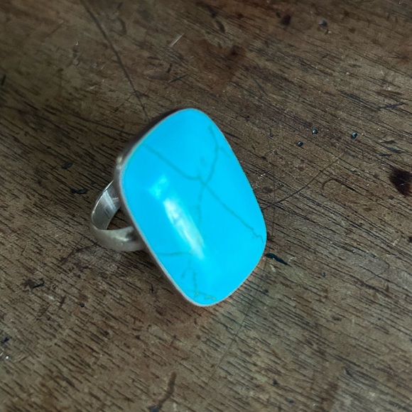 Jewelry | Howlite Ss 925 Ring Size 8 | Poshmark